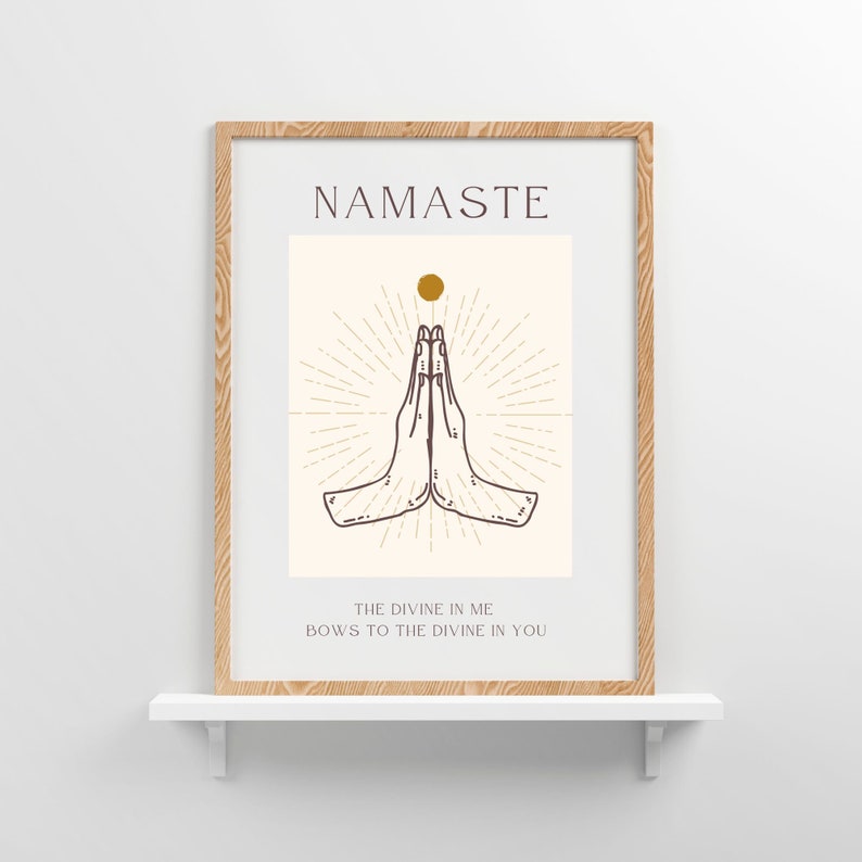 Namaste Art Print, Mindfulness Print, Positive Affirmation Print ...