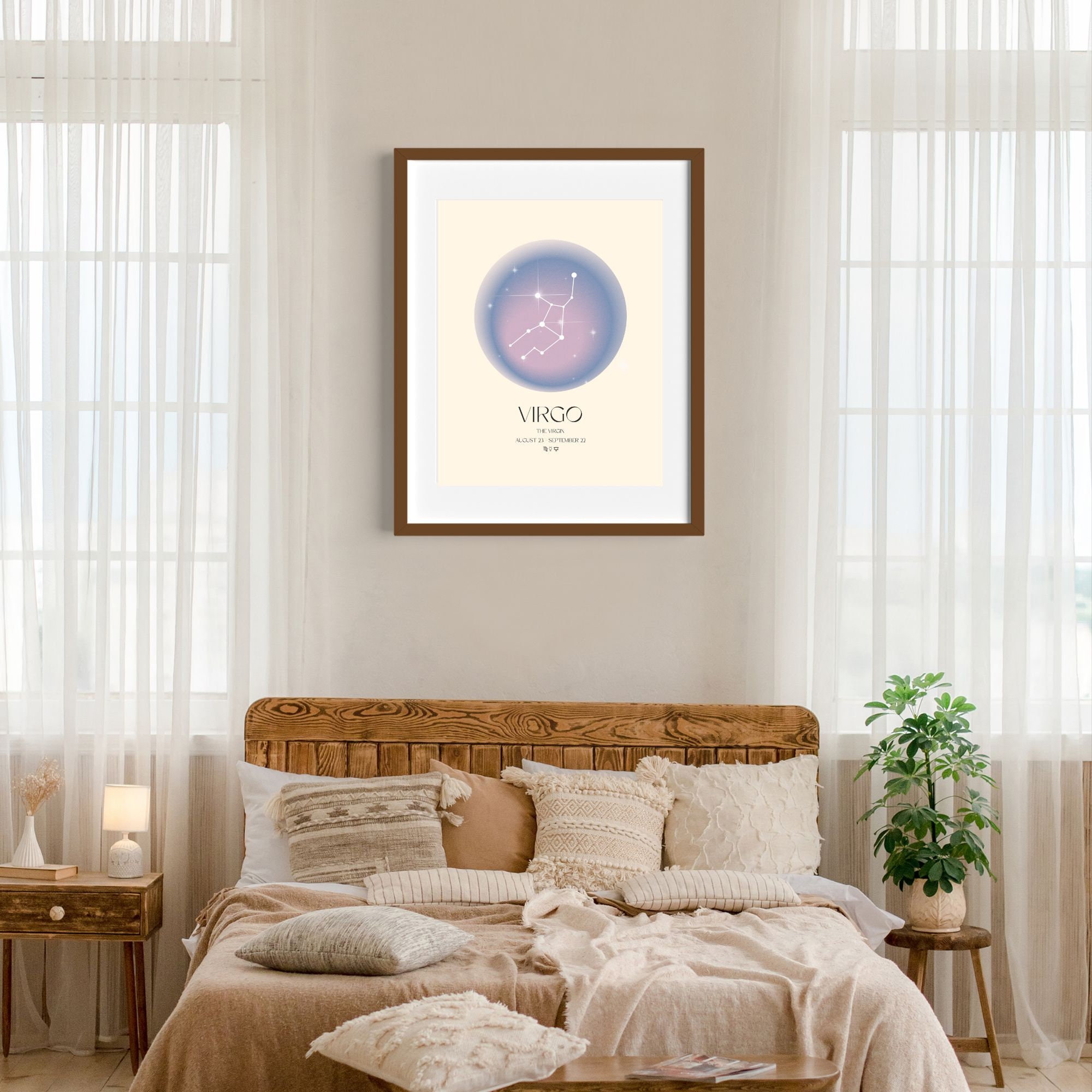 VIRGO Art Print, Horoscope Zodiac Printable Art, Astrology Art, Star ...