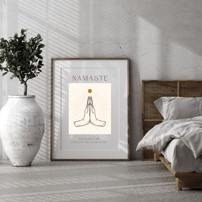 Namaste Art Print, Mindfulness Print, Positive Affirmation Print ...