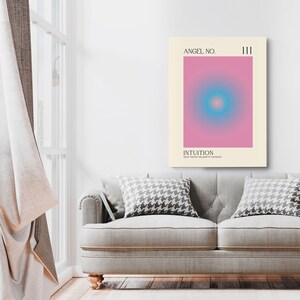 Angel Number 111, Spiritual Aura Poster, Colourful Art Print, Angel ...