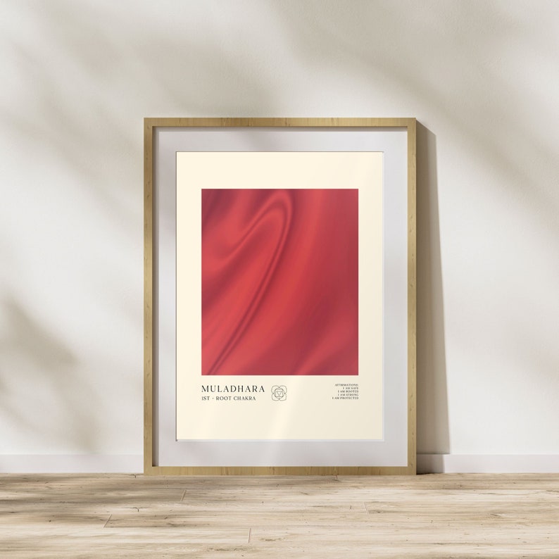 Root Chakra Art, Muladhara Chakra Wall Art, Spiritual Aura Poster ...