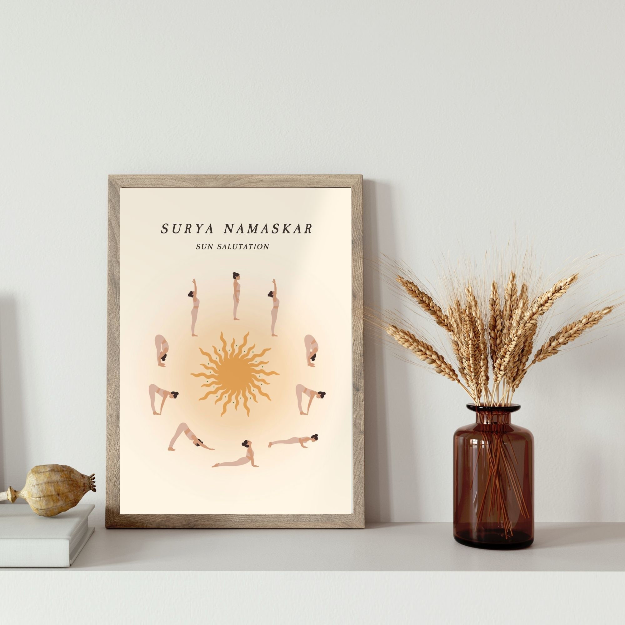 Sun Salutation A Yoga Sequence Zen Peaceful Minimalist Art, Ashtanga ...