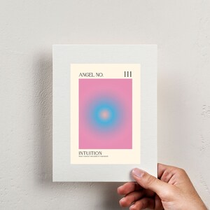 Angel Number 111, Spiritual Aura Poster, Colourful Art Print, Angel ...