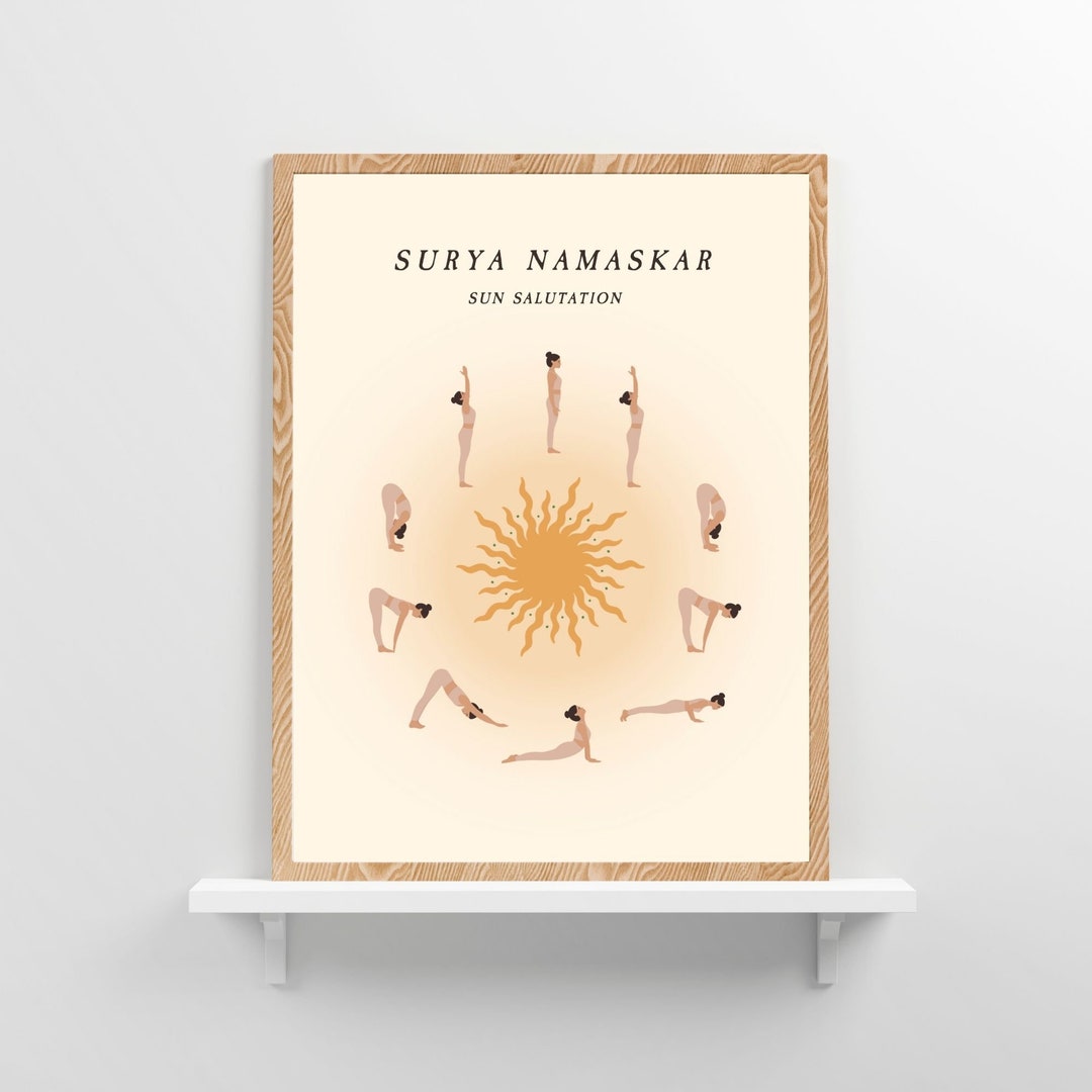 Sun Salutation A Yoga Sequence Zen Peaceful Minimalist Art, Ashtanga ...
