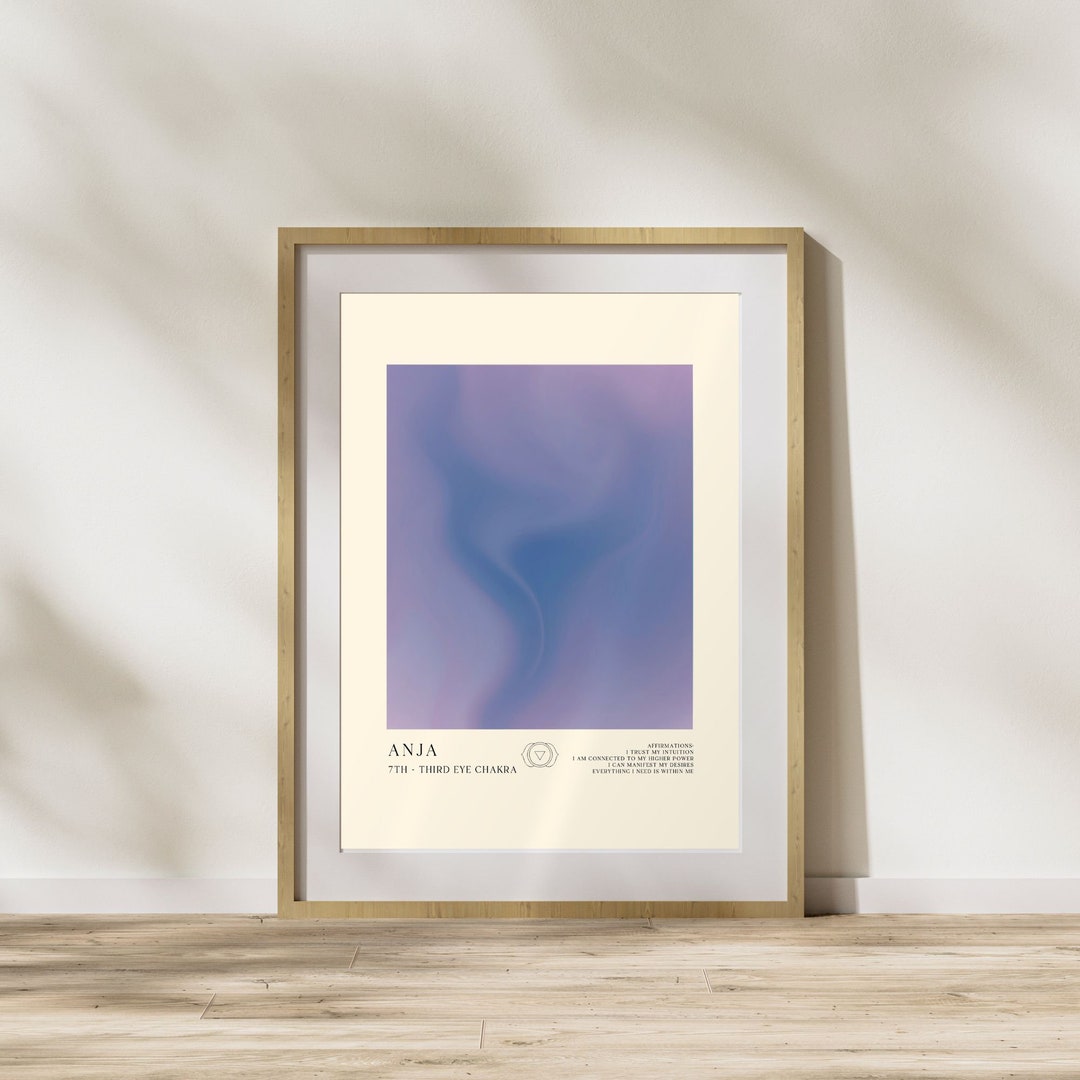 Third Eye Chakra Art, Anja Chakra Wall Art, Spiritual Aura Poster ...