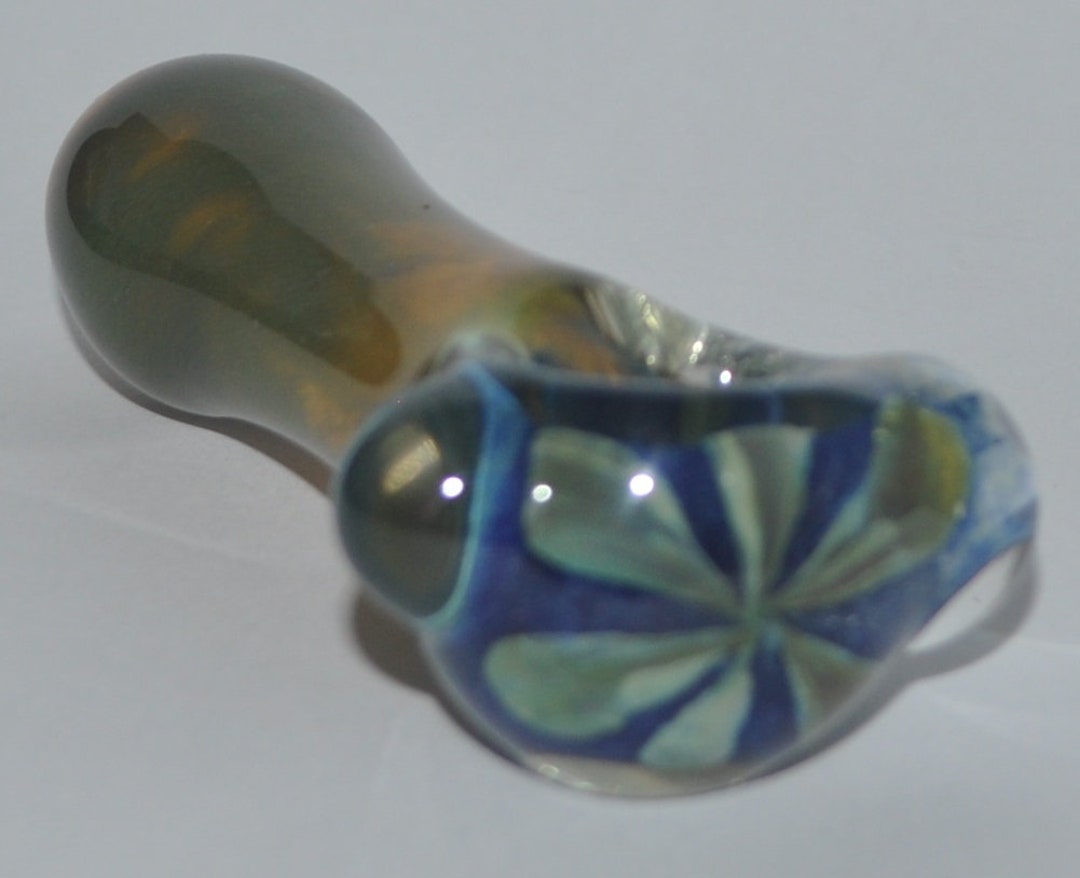 Inside Out Small Handblown Handheld Amazon Green Cobalt Frit Glass ...