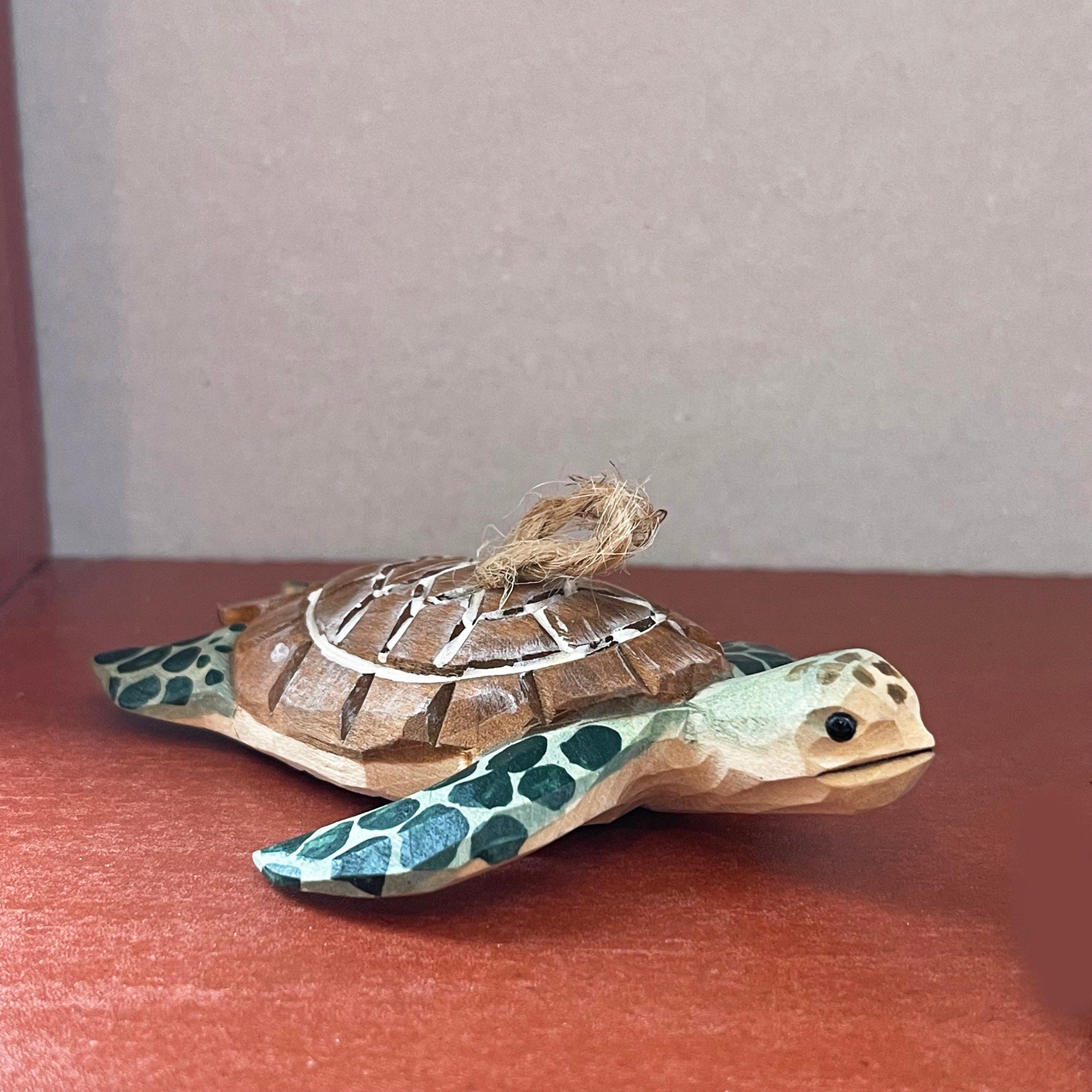 Wooden Turtle Decor, Wooden Sea Turtle, Turtle Statue, Hand Carved ...