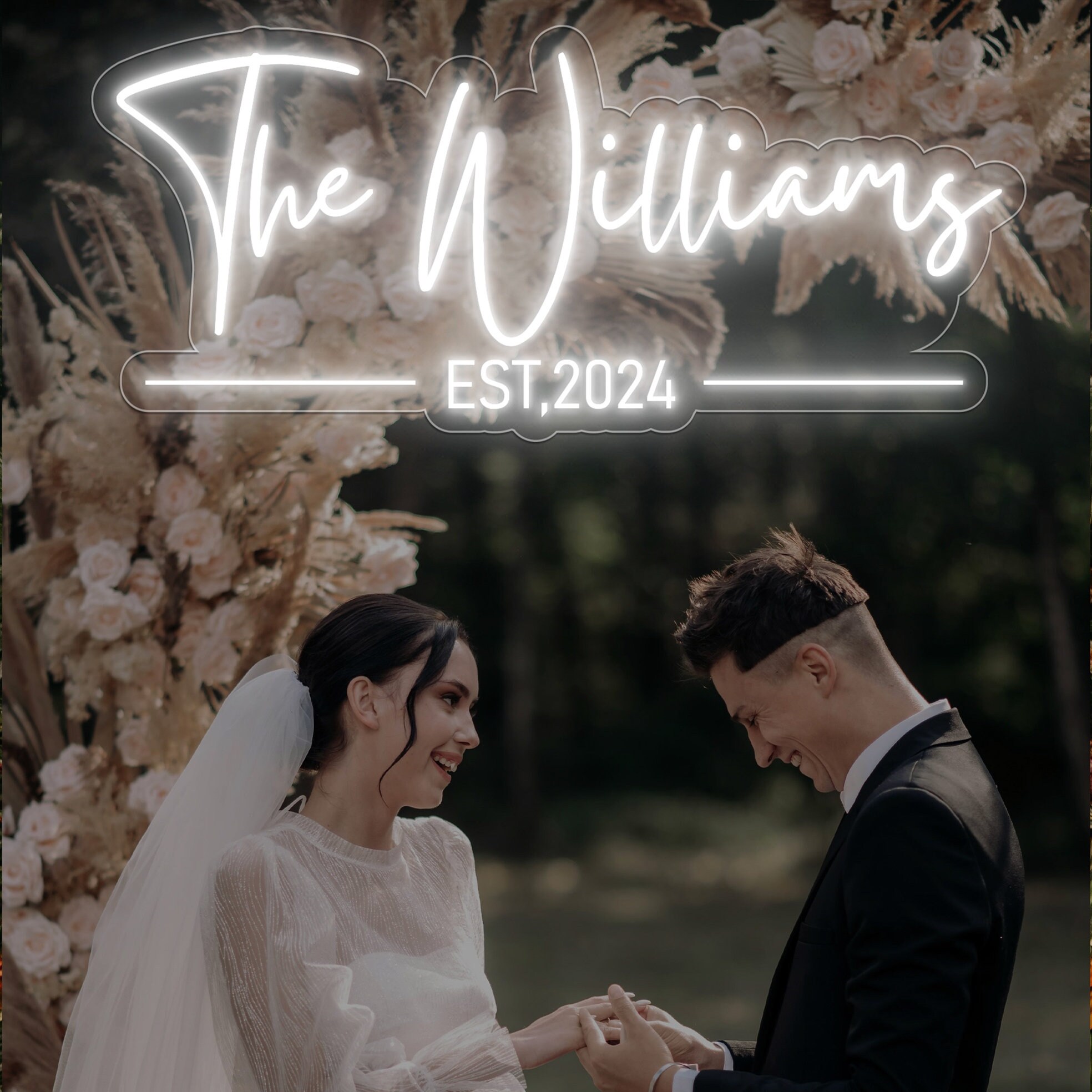 Neon Sign Custom Wedding, Personalize Your Party Neon Signs, Name Sign ...