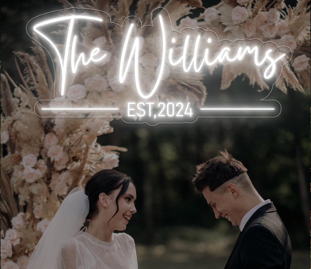 Neon Sign Custom Wedding, Personalize Your Party Neon Signs, Name Sign ...