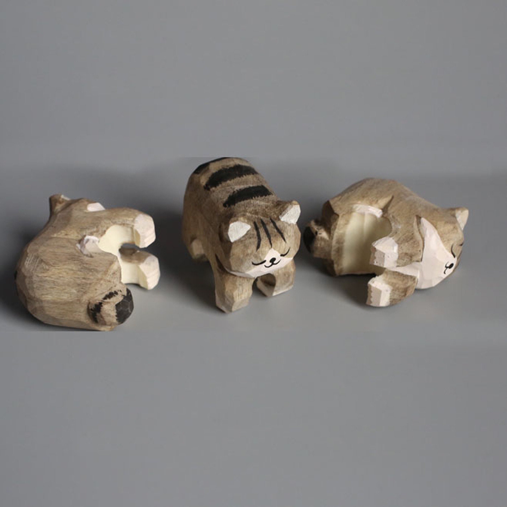 Hanging Cat Statue, Handmade Wooden Cat, Wooden Cat, Wooden Cat, Cat ...