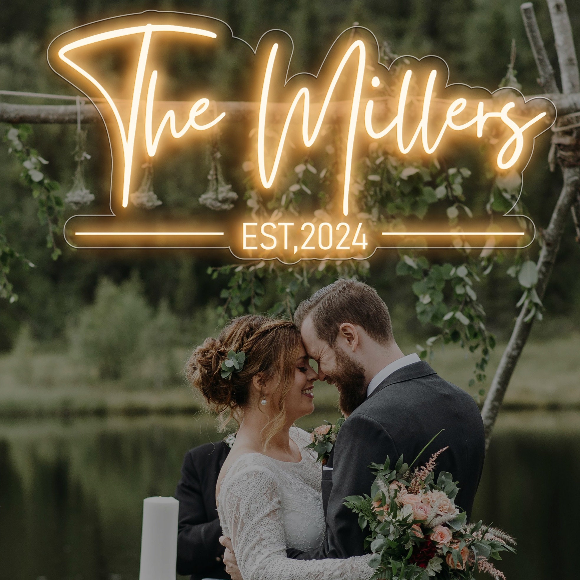 Neon Sign Custom Wedding, Personalize Your Party Neon Signs, Name Sign ...