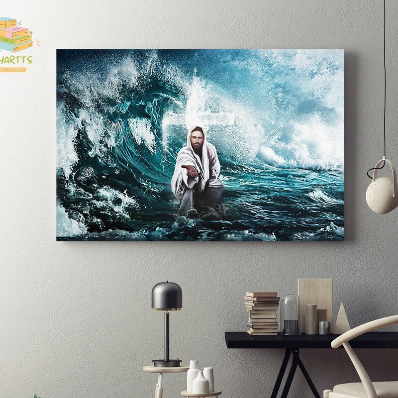 Jesus in the Storm Poster - Etsy