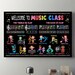 Welcome to Music Class Framed Canvas, Unframed Poster, Music Class ...