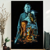 Blinged Out Horror Icons Cartoon Poster - Etsy