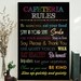Editable School Cafeteria Rules Sign, Lunchroom Decor, Cafeteria Wall ...