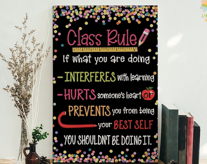 1 Class Rule Poster - Etsy