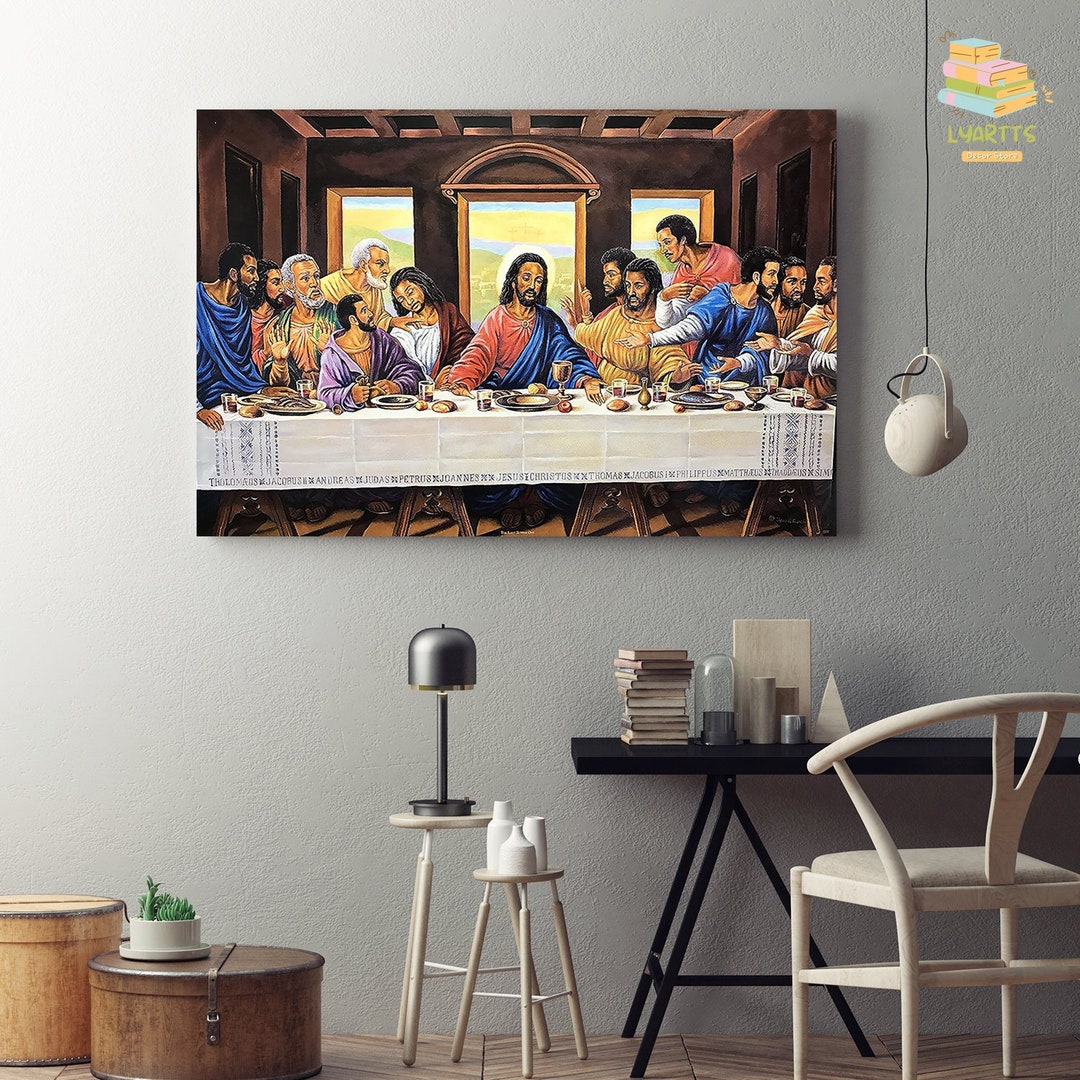 African American the Last Supper Framed Canvas, Unframed Poster, Last ...