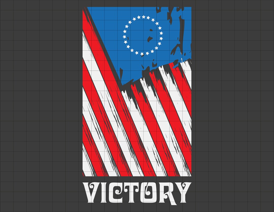 Victory Distressed American Flag Svg, Png, Jpg, Dxf, Patriotic Svg ...