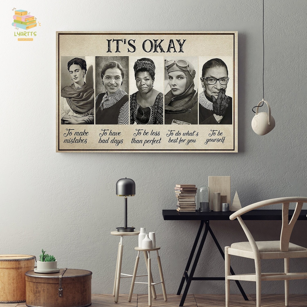 It’s Okay to Make Mistakes to Have Bad Days Vintage Framed Canvas ...