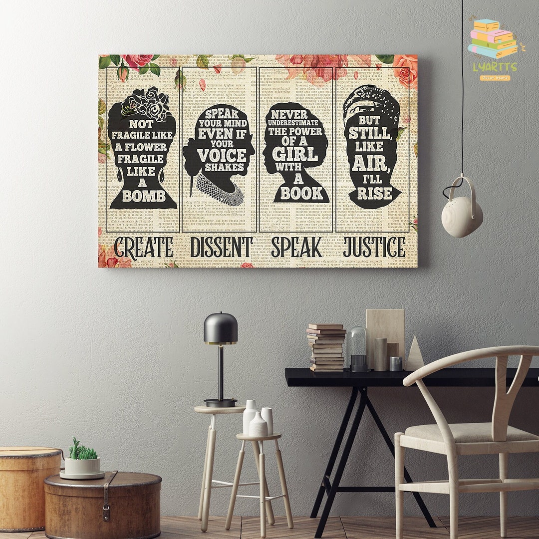 Feminist Women Great Dissent Speak Justice Frida RBG Michelle Maya ...