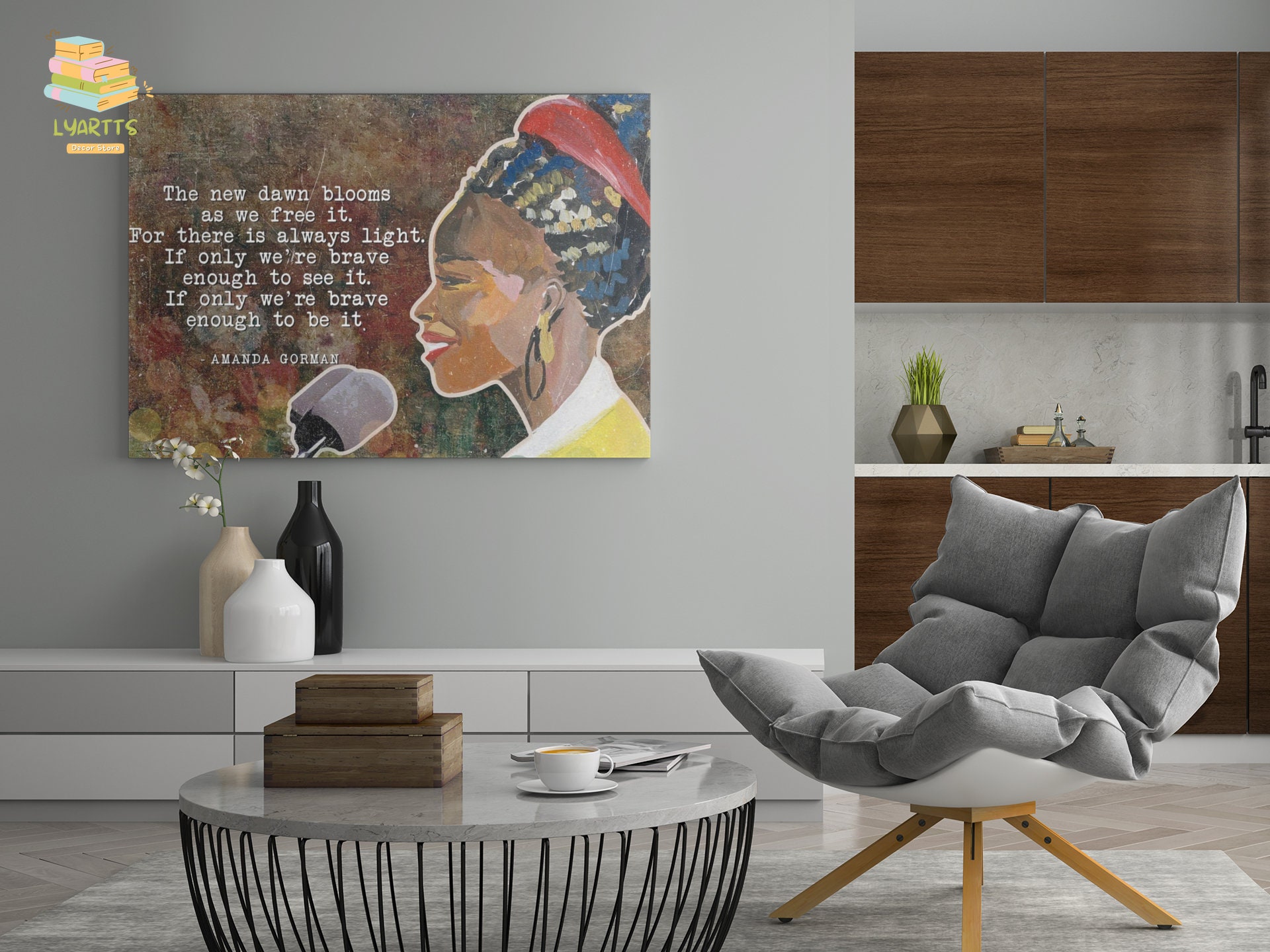 Amanda Gorman the Hill We Climb Poem Vintage Framed Canvas, Unframed ...