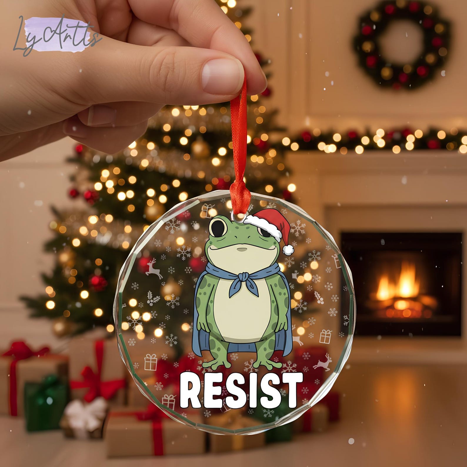 Portland Frog Ornament, Political Ornament, Freedom Frog, Funny Liberal ...