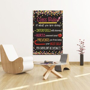 Class Rules If What You Are Doing Interferes With Learning Framed ...