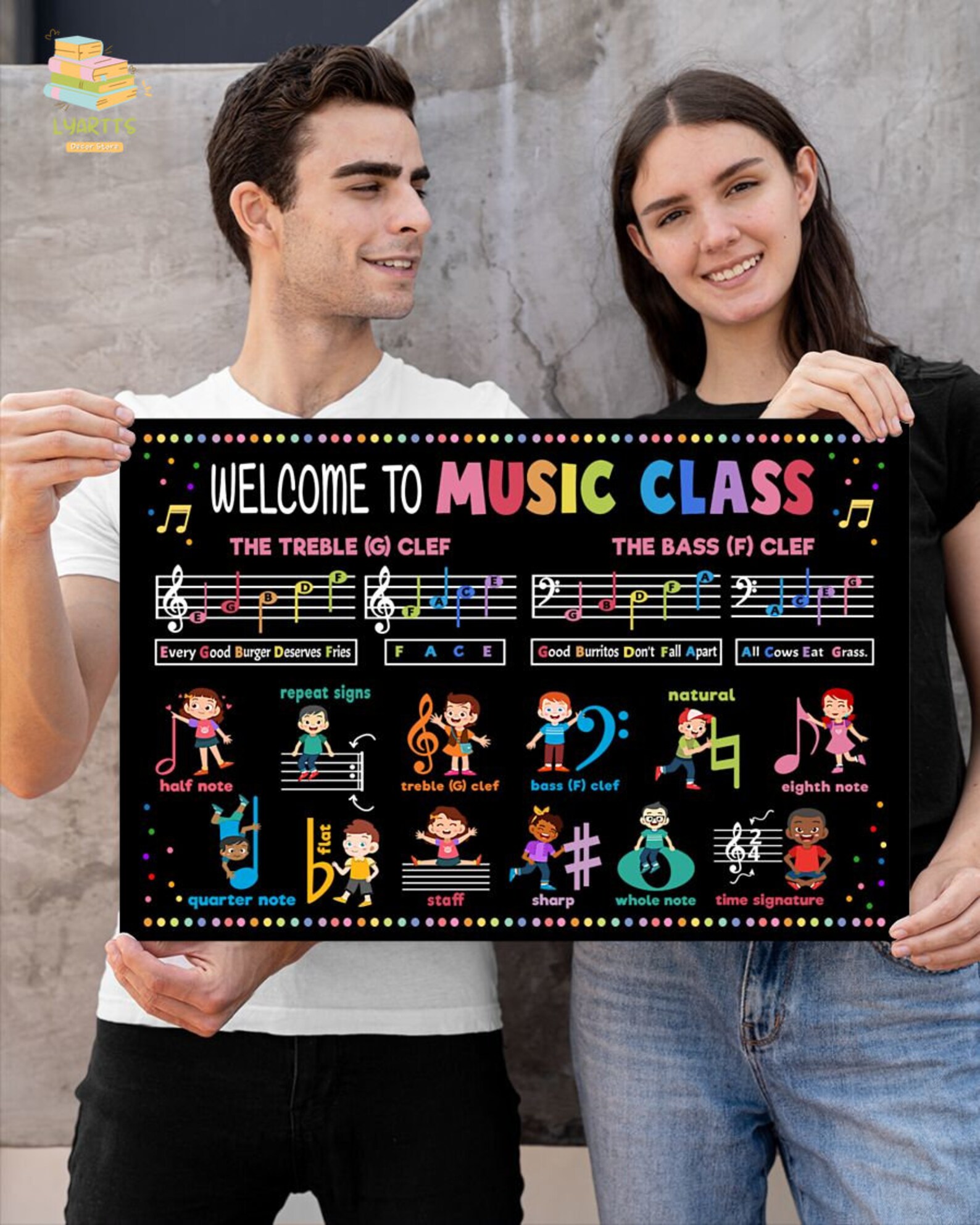 Welcome to Music Class Framed Canvas, Unframed Poster, Music Class ...