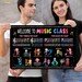 Welcome to Music Class Framed Canvas, Unframed Poster, Music Class ...
