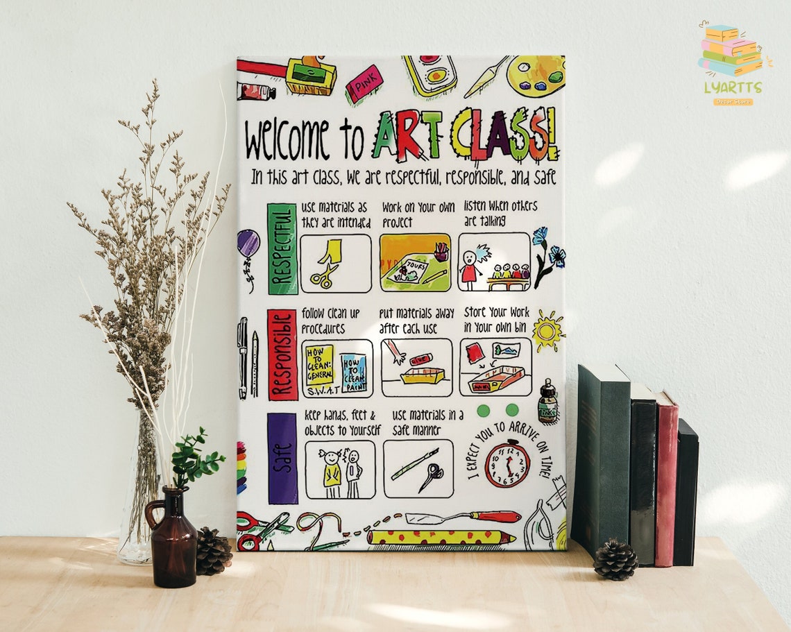 Welcome to Art Class in This Class We Are Respectful - Etsy