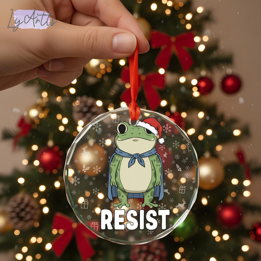 Portland Frog Ornament, Political Ornament, Freedom Frog, Funny Liberal ...