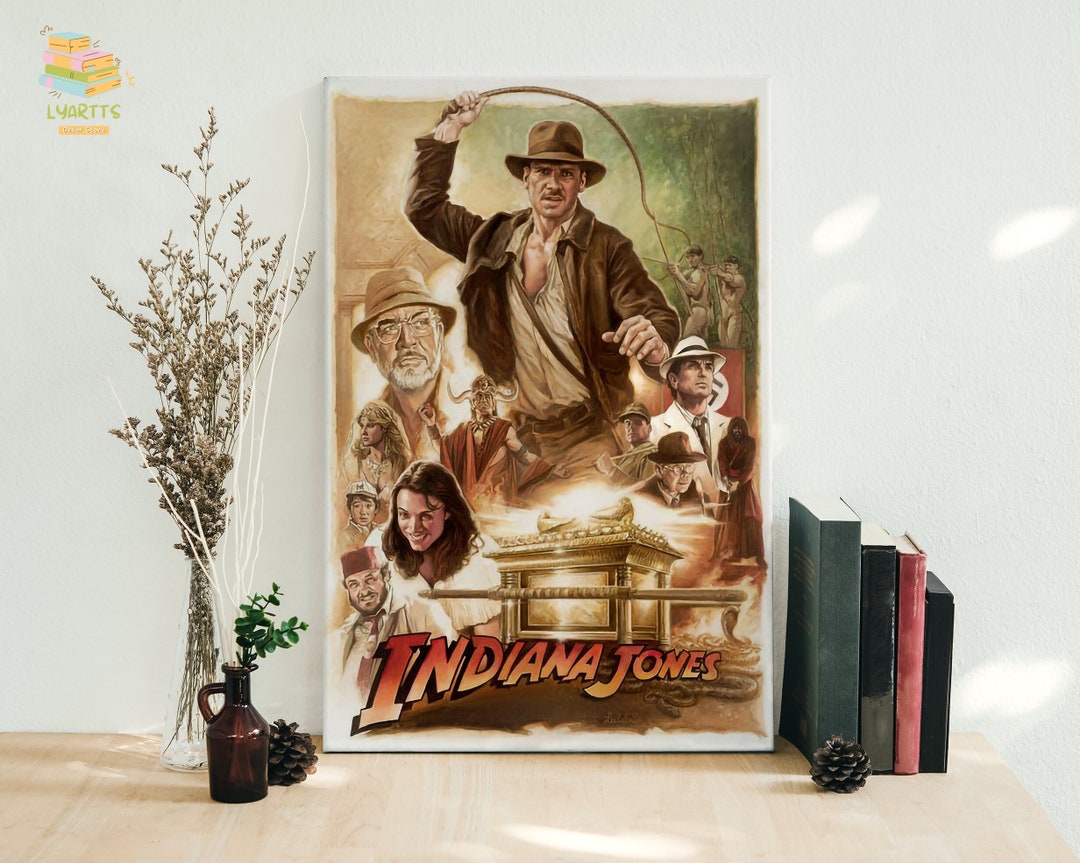 Indiana Jones Classic Movie Framed Canvas, Unframed Poster, Indiana ...