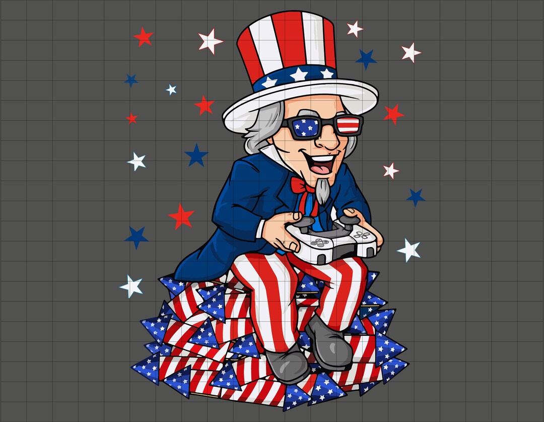 Uncle Sam Game Controller 4th of July Boys Kids Teens Gamer Svg - Etsy