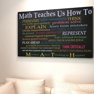 Math Teaches Us How to Persevere Make Connections Think Math Framed ...