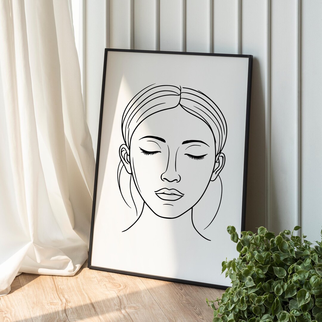 Single Line Woman Art Single Line Art Single Line Face Art Single Line ...