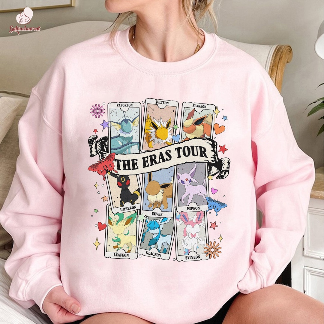 Vintage Eevee Evoluation PKM the Eras Tour Sweatshirt PKM Fan Movies ...