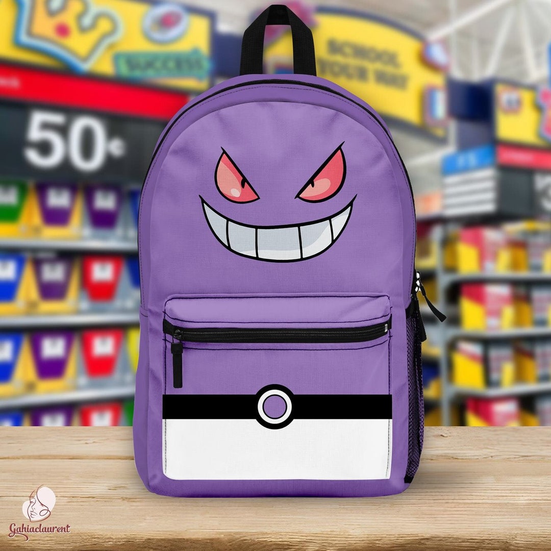 Gengar School Backpack Gengar School Bag PKM Anime Backpack Gengar ...
