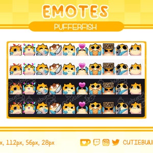 Pufferfish Emote Pack (10) | Twitch, Discord , Youtube, Streaming ...