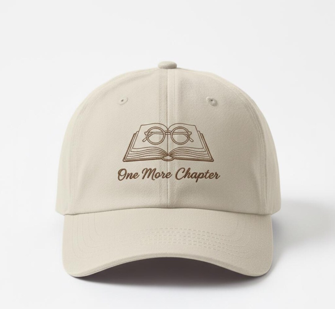 Custom One More Chapter Embroidered Hat, Book Lover Aesthetic Cap ...