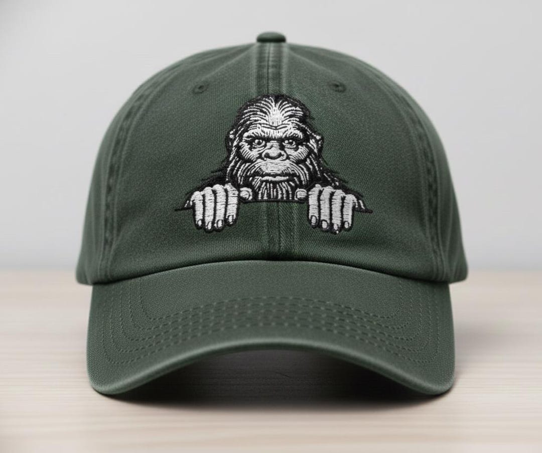 Custom Bigfoot Embroidered Dad Hat - Funny Sasquatch Baseball Cap ...
