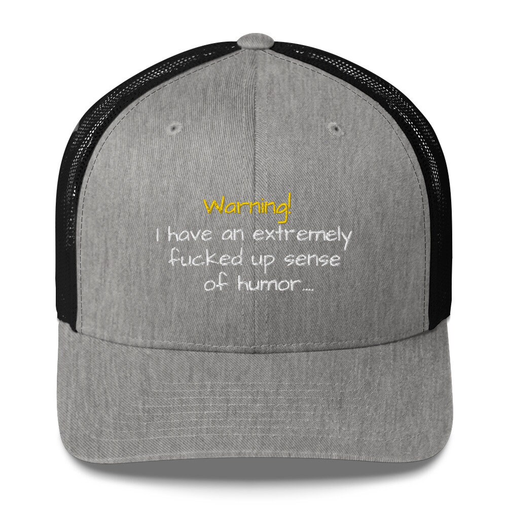Warning: Messed up Humor Adult Hat - Etsy