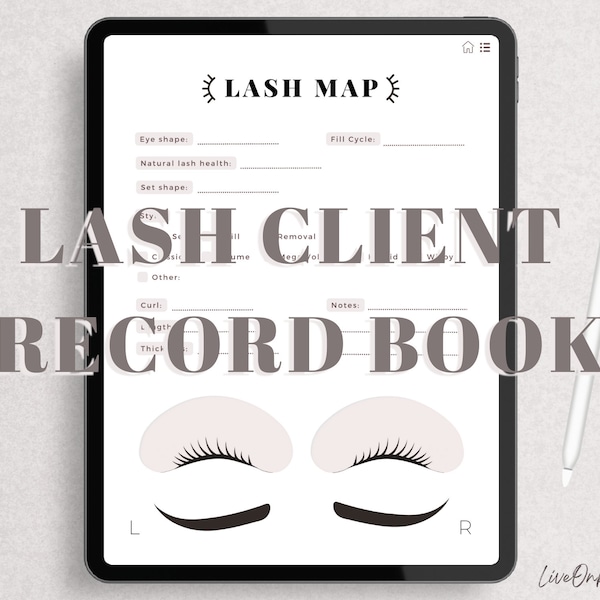 Pink Lash Tech Client Record Book - Etsy