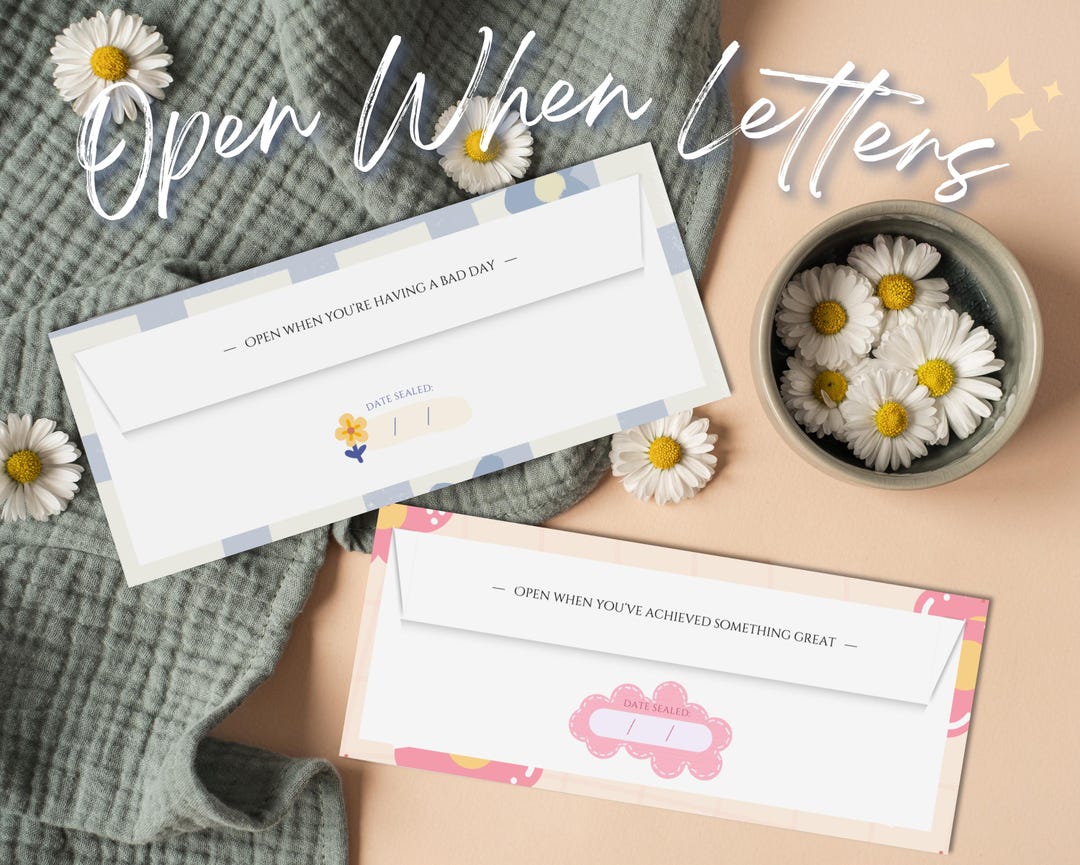 Open When Letters, Time Capsule Messages, Digital Envelope Card ...