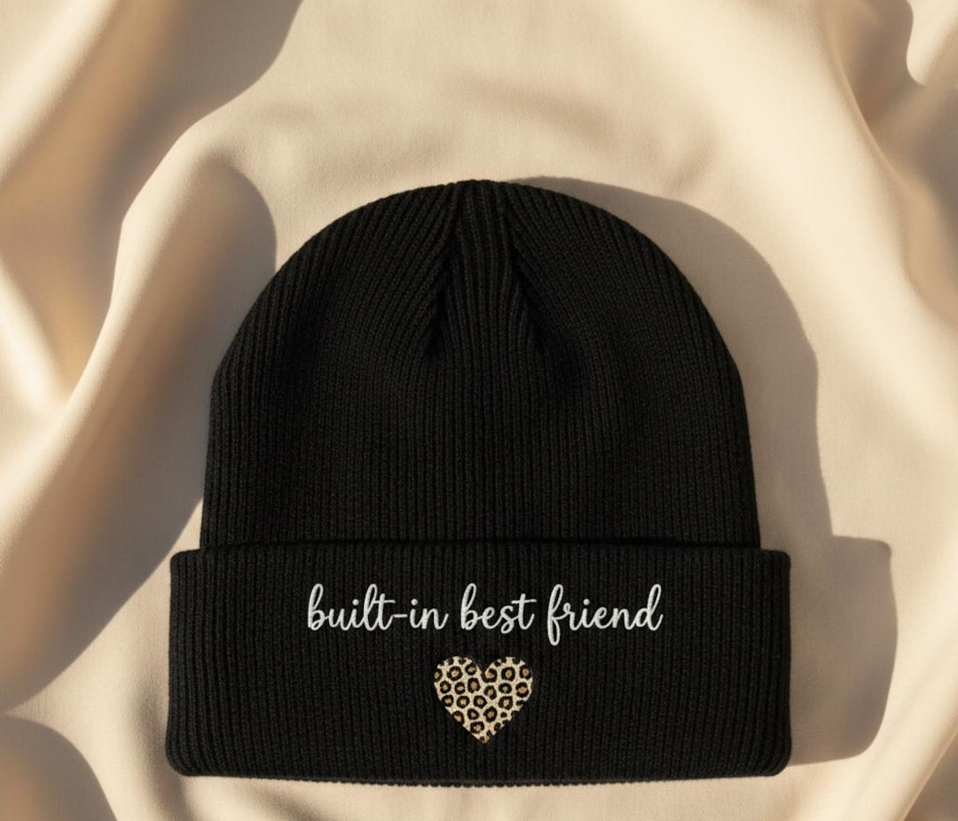 Custom Embroidered Built in Best Friend Beanie Romantic Knit Hat ...