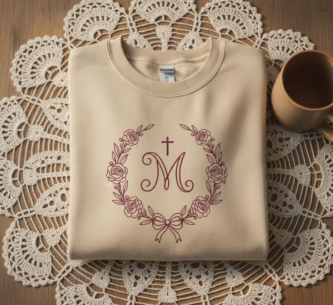 Marian Catholic Sweatshirt, Virgin Mary Sweatshirt, Catholic Gifts for ...