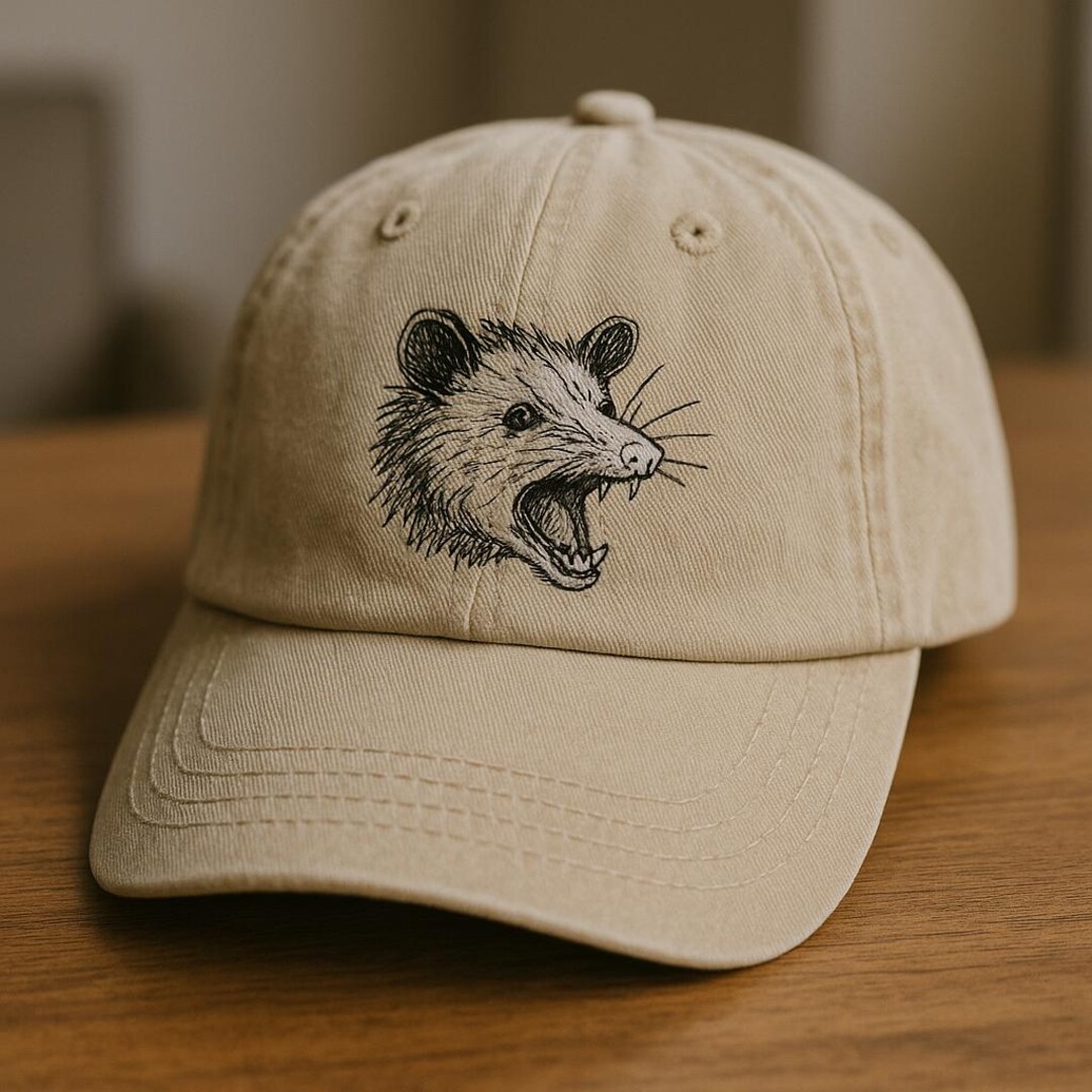 Custom Screaming Possum Embroidered Dad Hat Wildlife Animal Cap Funny ...
