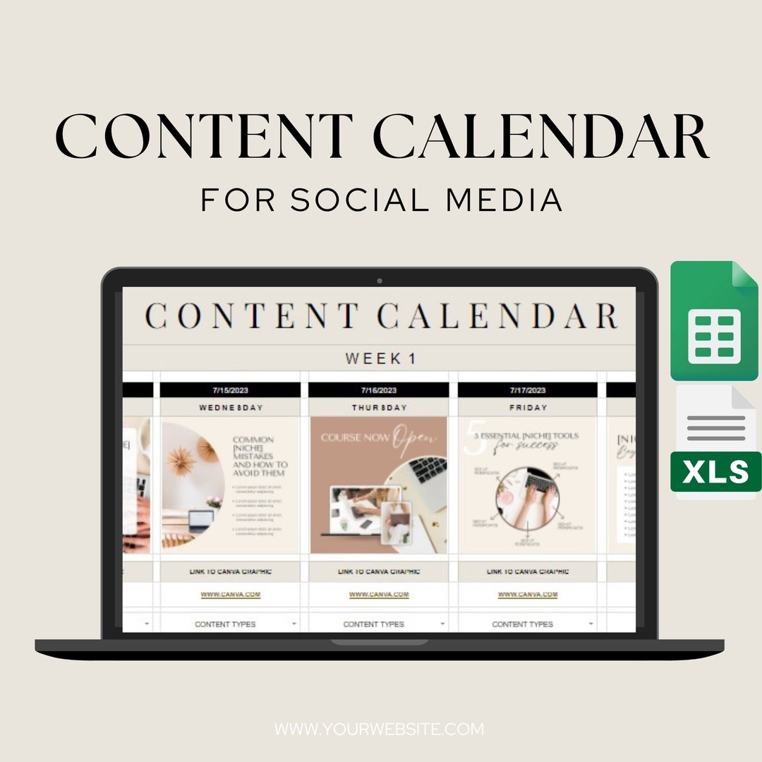 Content Calendar, Social Media Content Calendar, Instagram Business ...