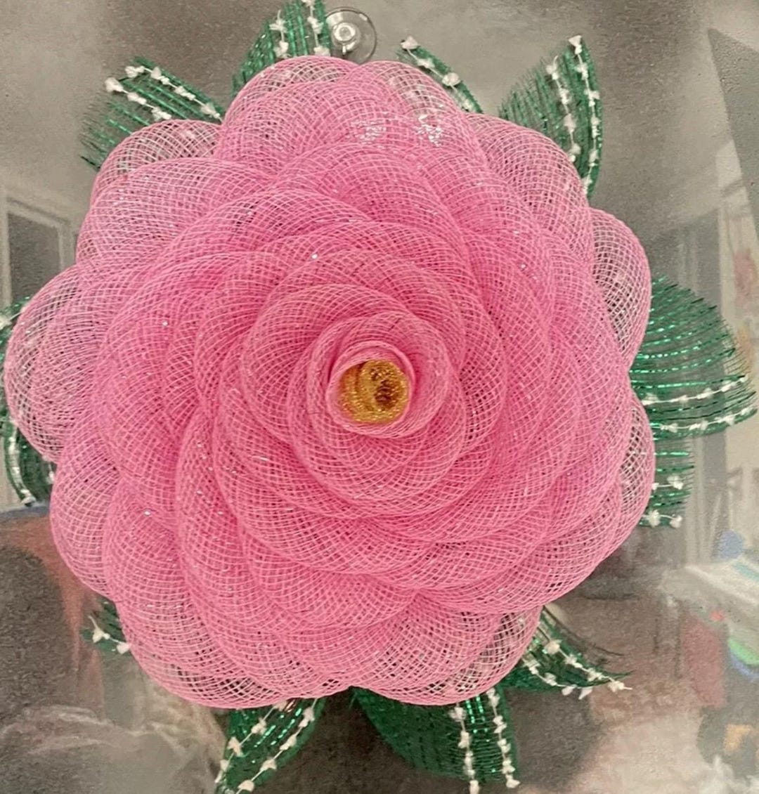 Handmade Pink Rose Deco Mesh Wreath, for Every Season, - Etsy