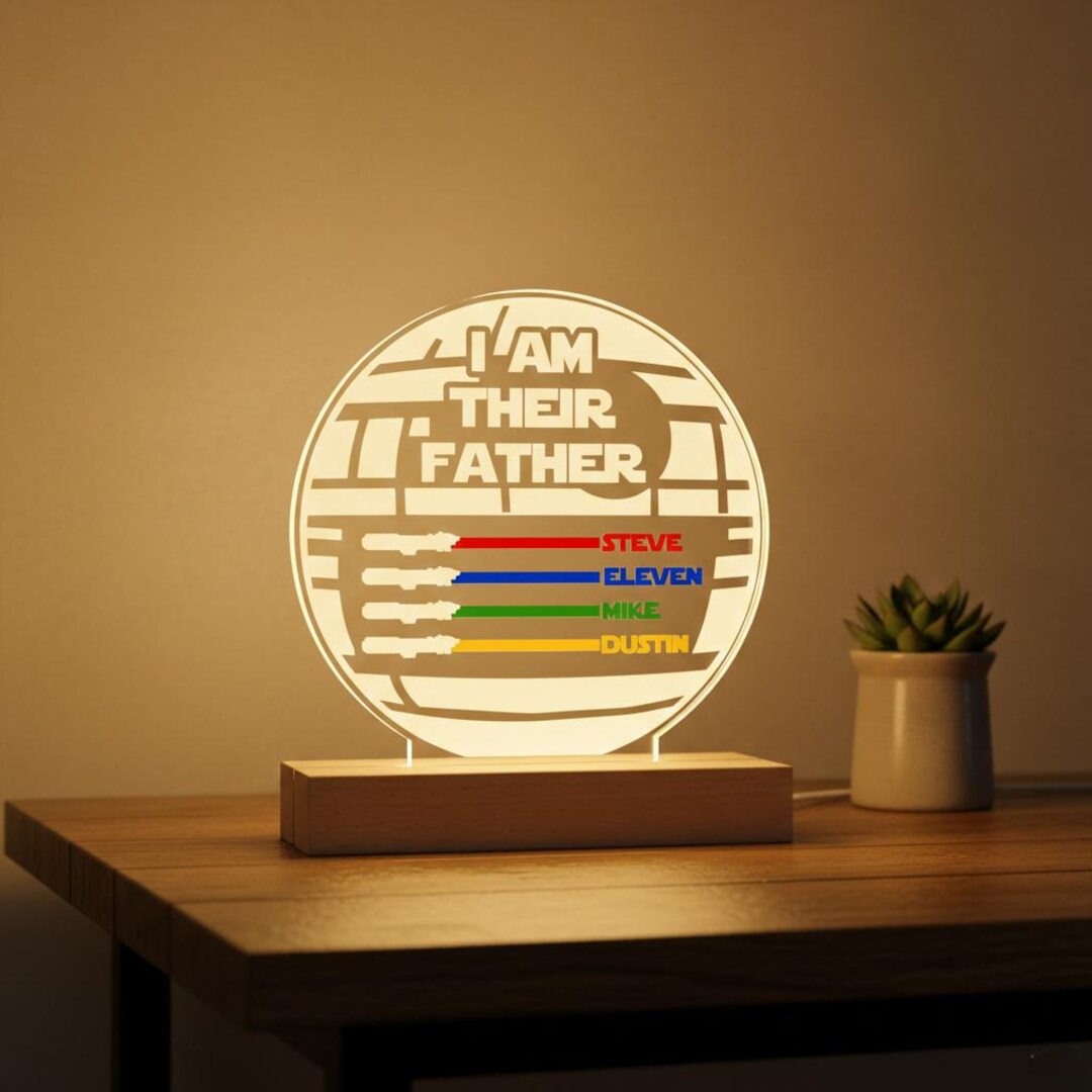Personalized I Am Their Father Led Light, Fathers Day Gift, Custom ...