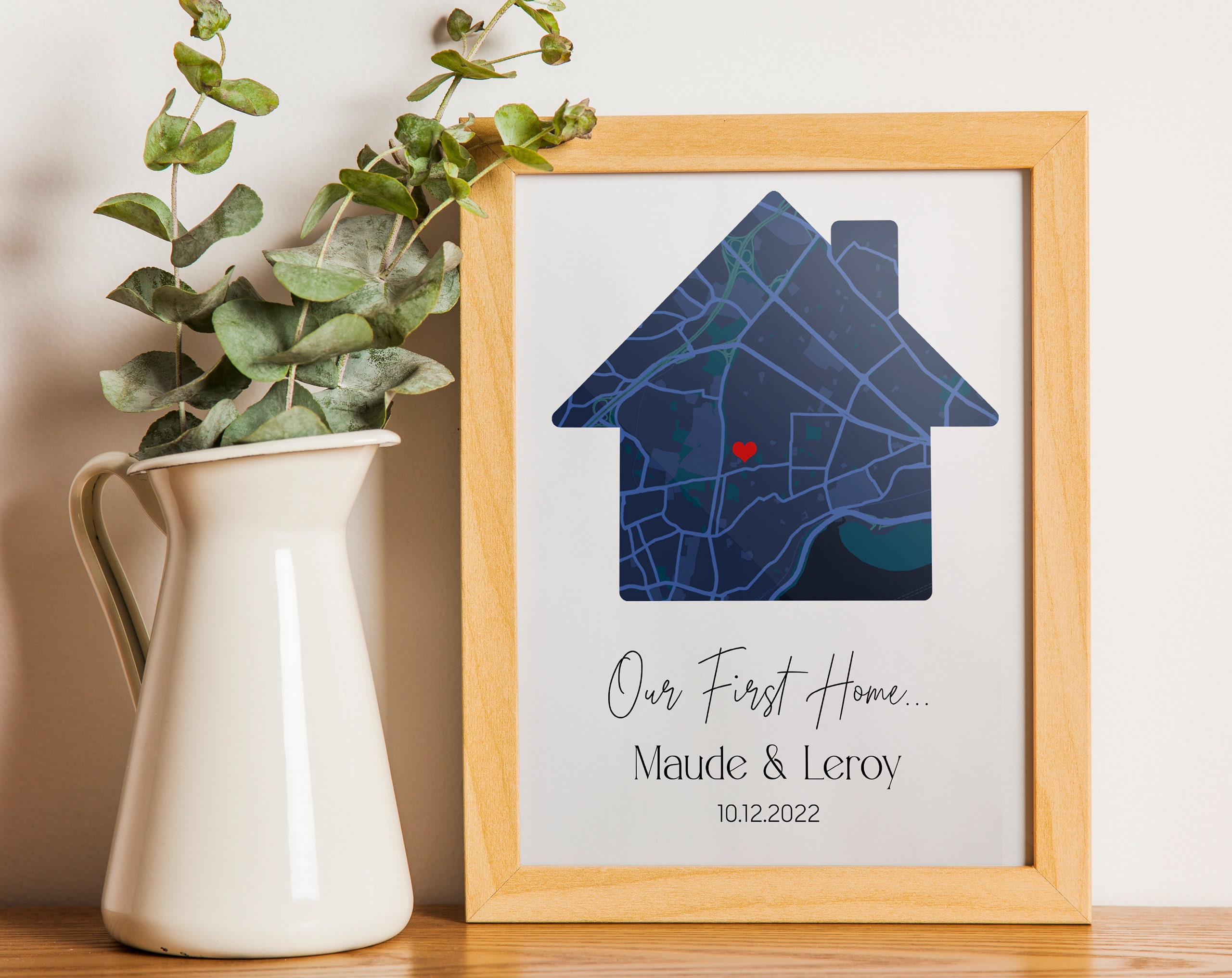 Our First Home Map First Home Wall Art First Home Map Gift - Etsy